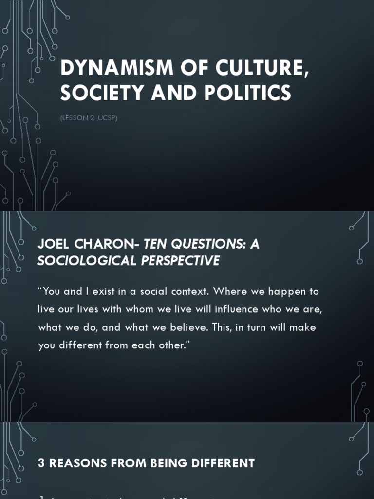 Day 2 Dynamism of Culture, Society and Politics | PDF