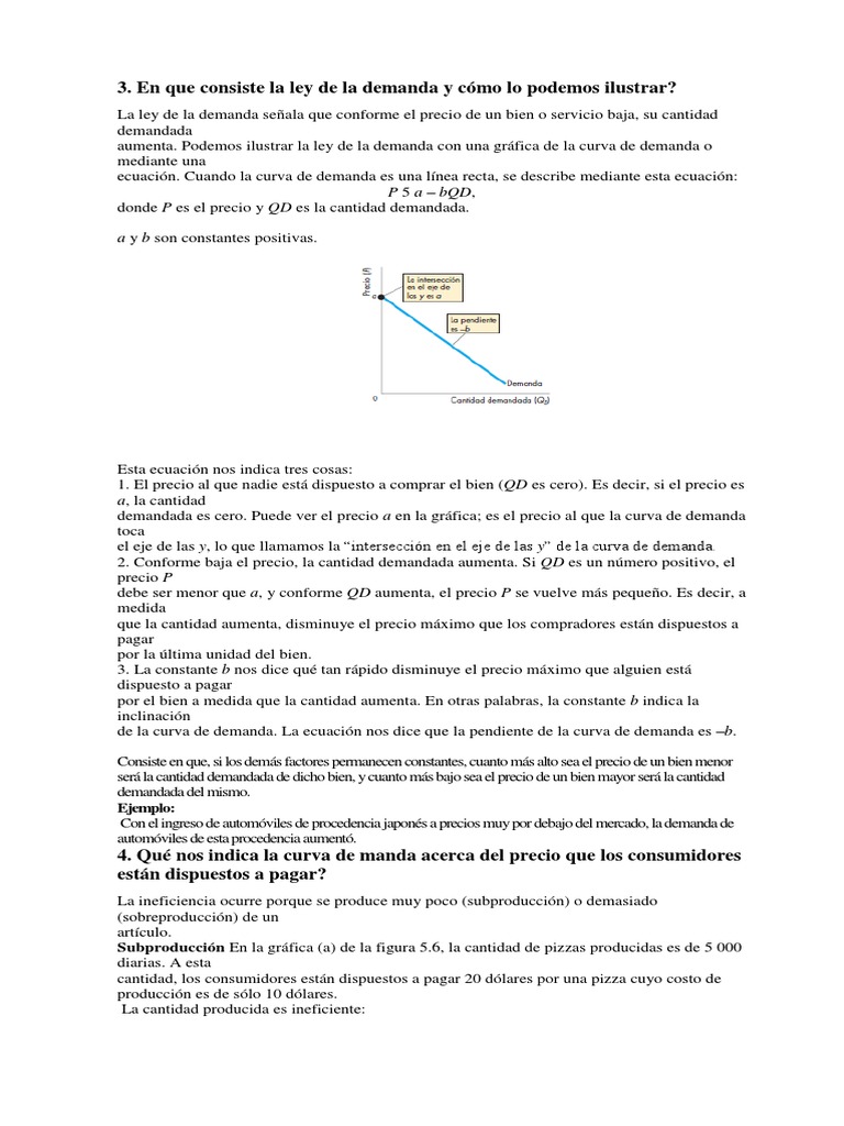 En Que Consiste La Ley de La Demanda y Como La Podemos Ilustrar | PDF ...