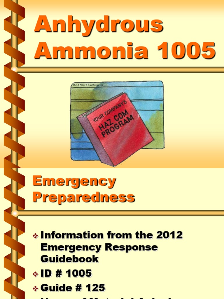 Anhydrous Ammonia Emergency Plan | PDF | Fires | Breathing