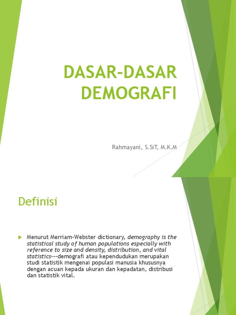 Dasar-Dasar Demografi dan Ukurannya | PDF | Ilmu Sosial