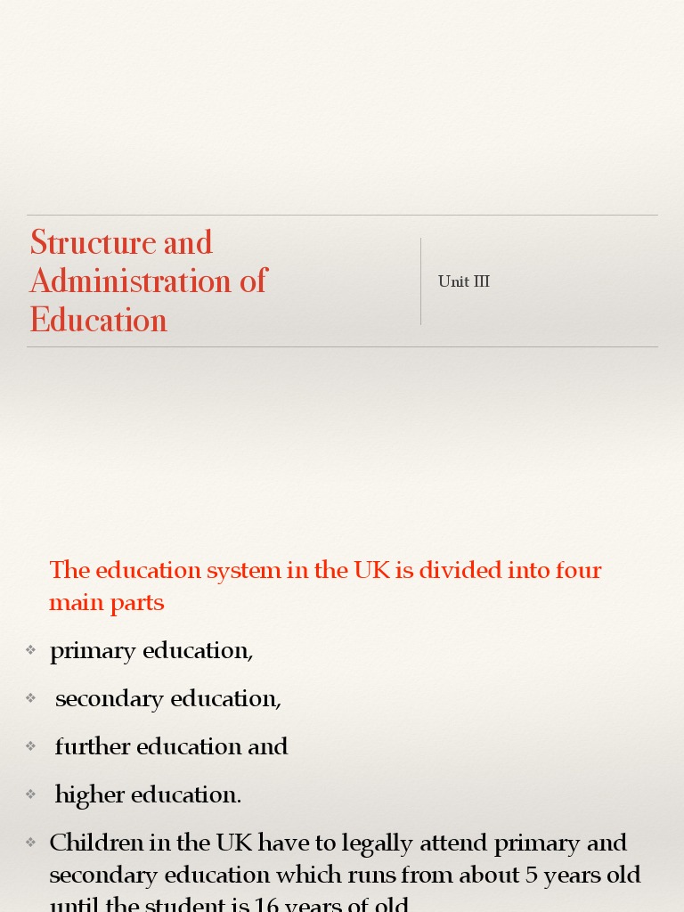 Structure of UK Education System | PDF | State School | Schools
