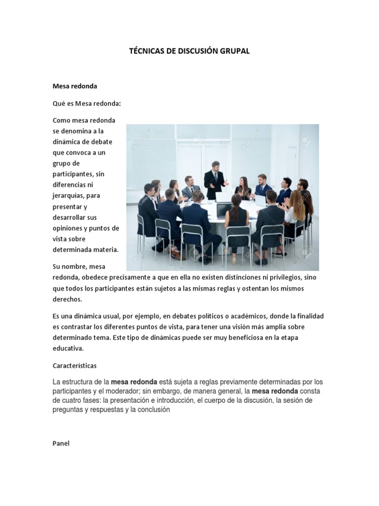 Técnicas de Discusión Grupal | PDF | Science | Ciencia humana