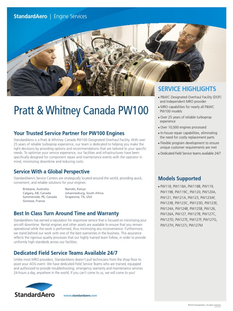 StandardAero - PW100 Engine | PDF | Manufacturing And Engineering ...