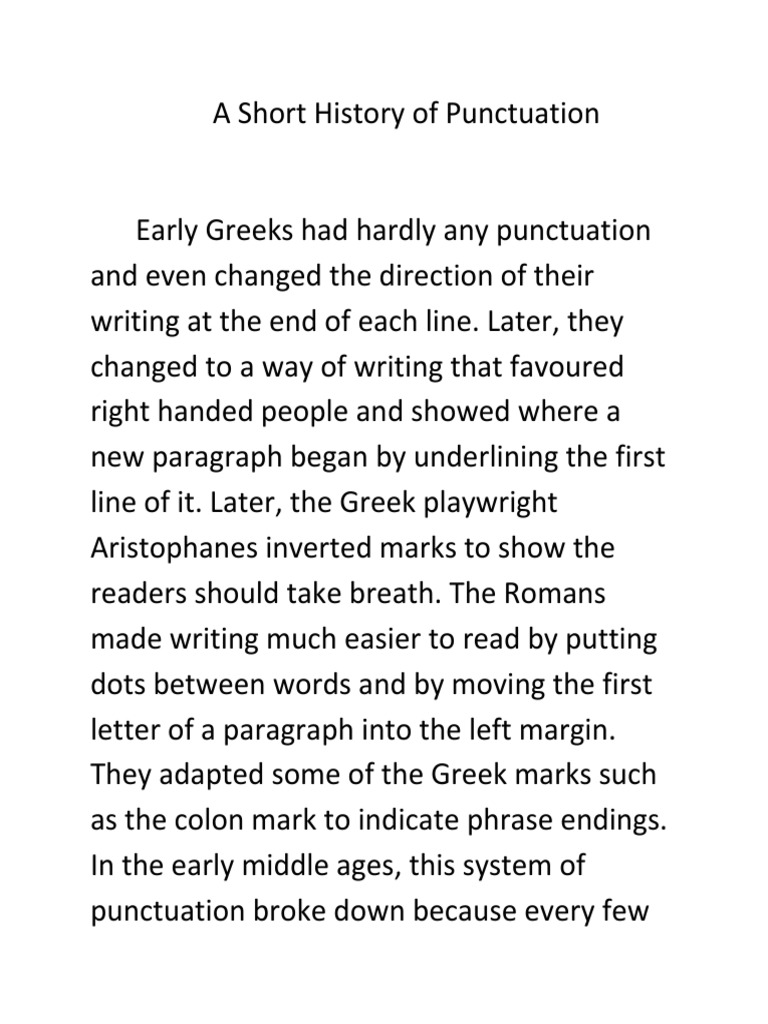 History of Punctuation | PDF