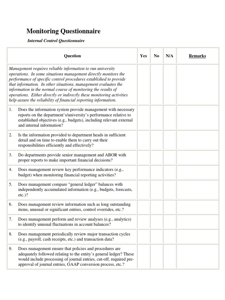 Monitoring Icq PDF | PDF | Internal Audit | Internal Control
