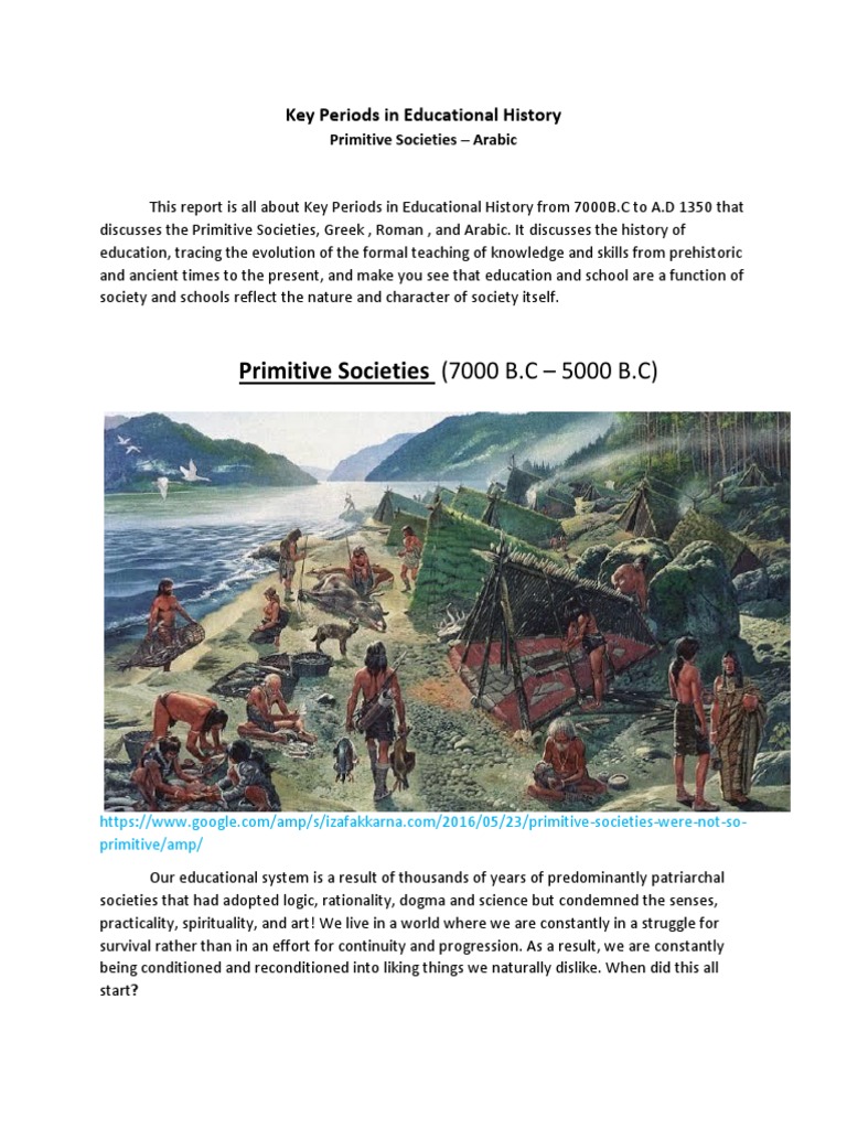 Education in Primitive Societies | PDF | Roman Empire | Religious Education