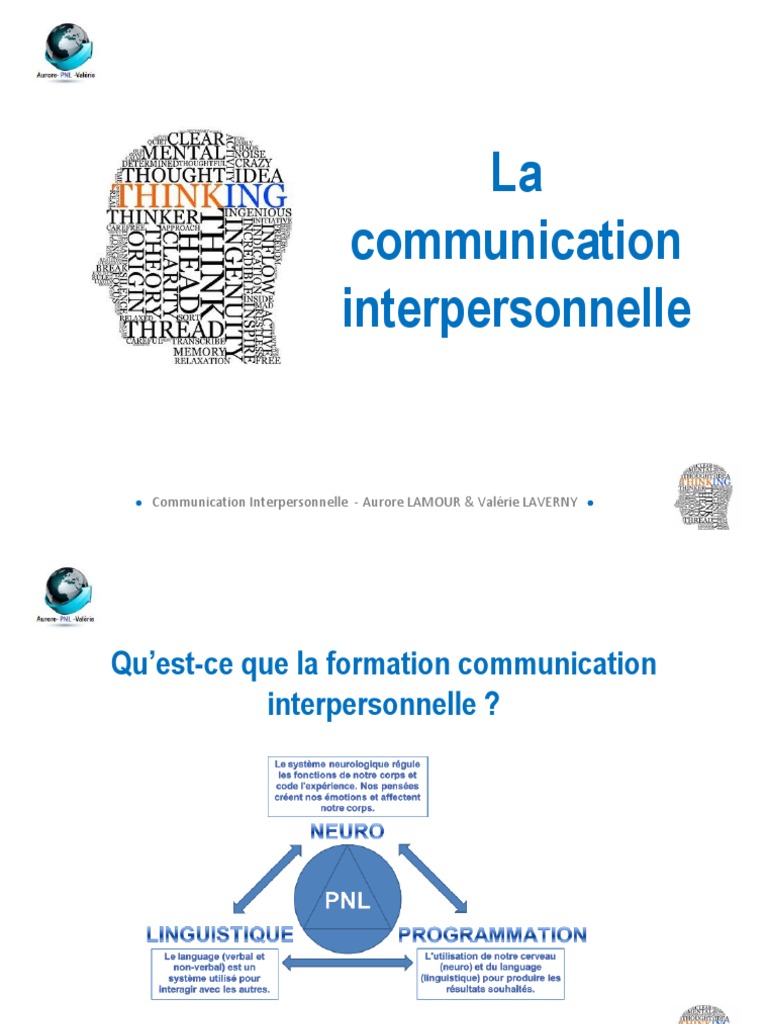 La Communication Interpersonnelle | PDF | Programmation neuro-linguistique | la communication