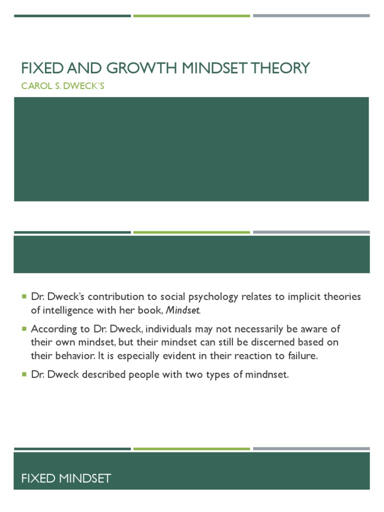 Understanding Dweck's Mindset Theory | PDF