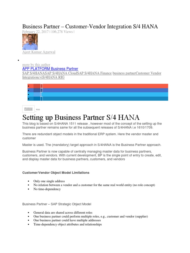 Business Partner Customer Vendor Integration | PDF | Sap Se | Business