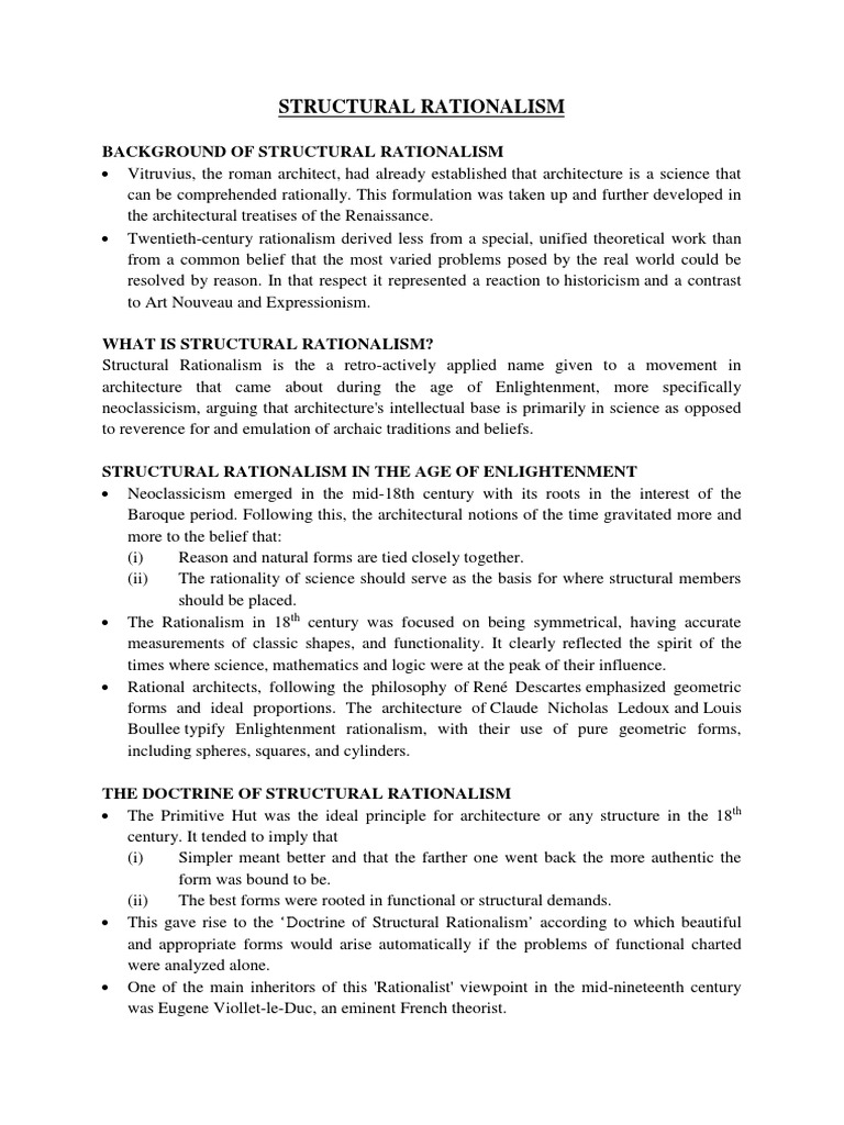 Structural Rationalism 124235253896 | PDF | Epistemology ...