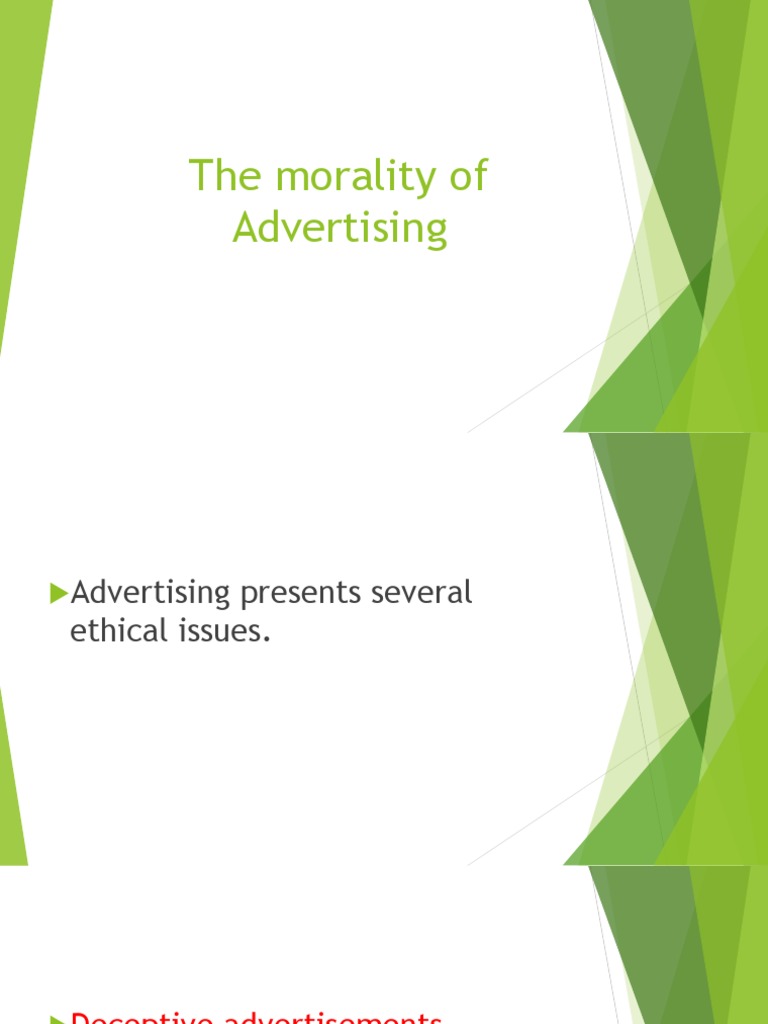 The Morality of Advertising | PDF