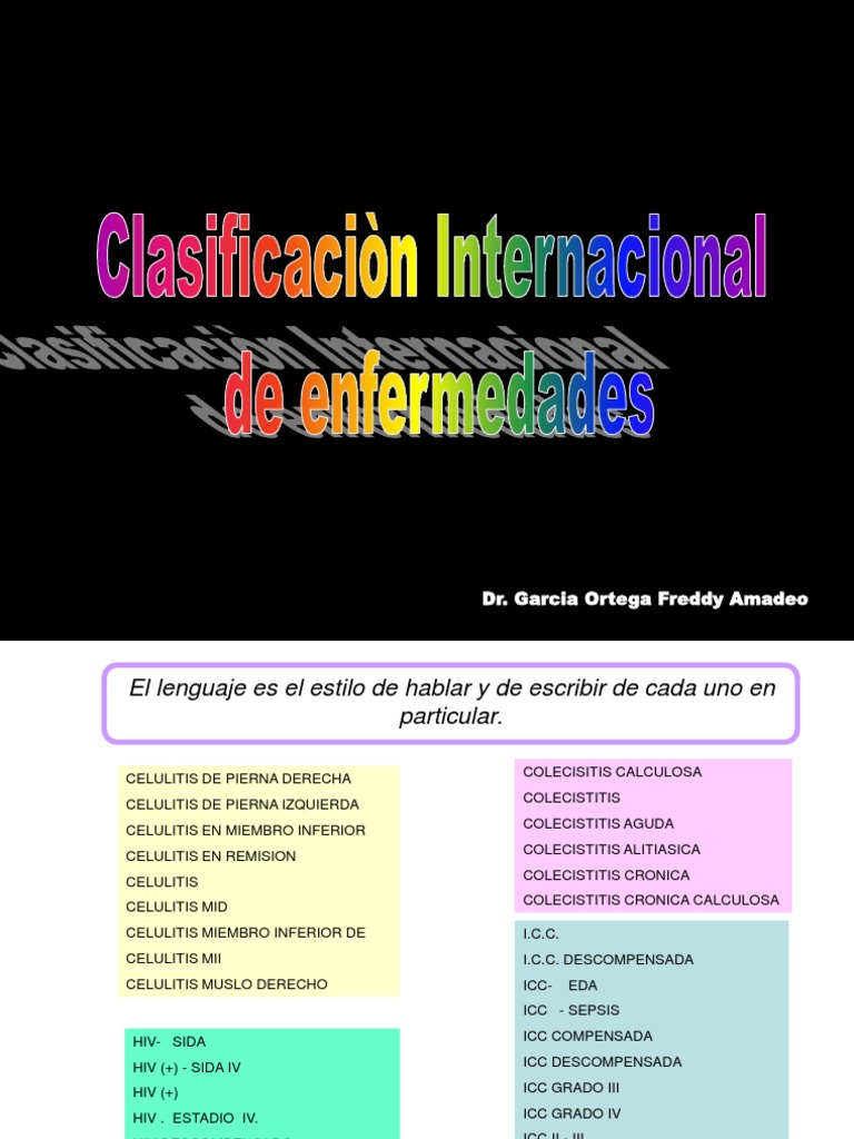Cie 10 | PDF | Clasificación estadística internacional de enfermedades y problemas de salud ...