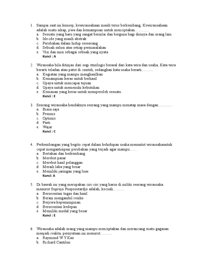 Soal K13 KWU 12 | PDF