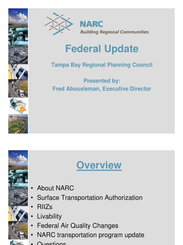 NARC Federal Update May 2010 Building Regional Communities | PDF ...