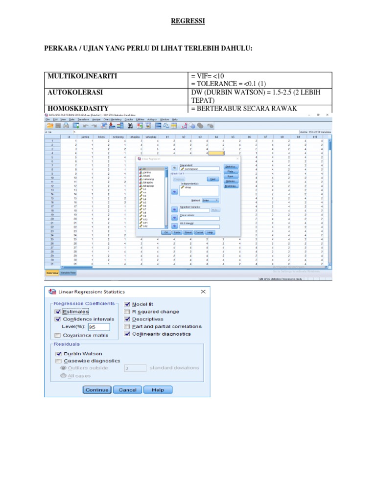 Cara Report REGRESSI | PDF