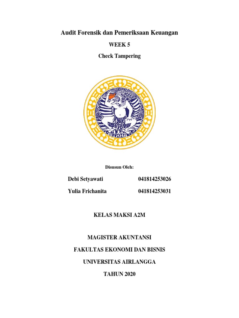 Week 5 - Debi Dan Yulia - Check Tampering | PDF
