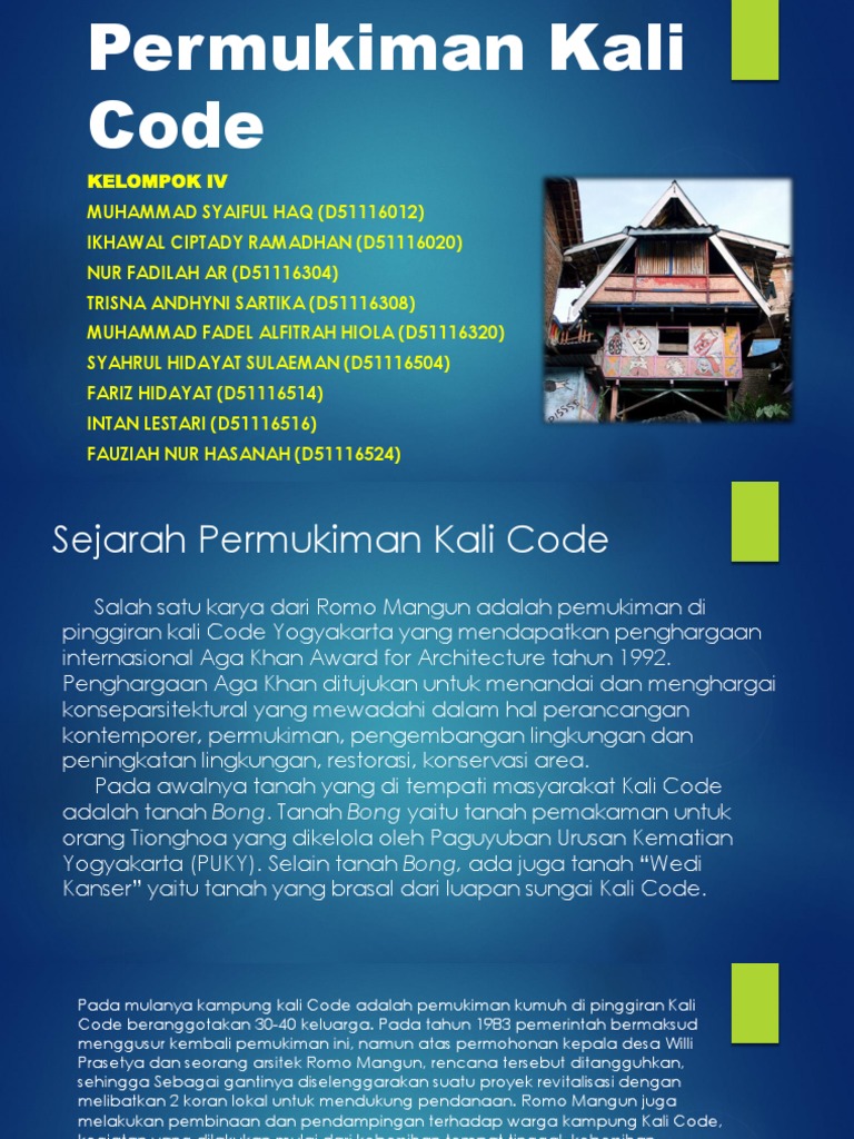 Permukiman Kali Code | PDF