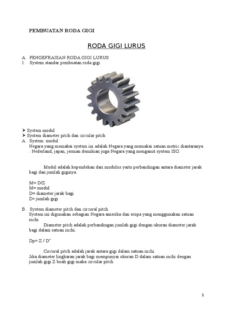 Pembuatan Roda Gigi | PDF