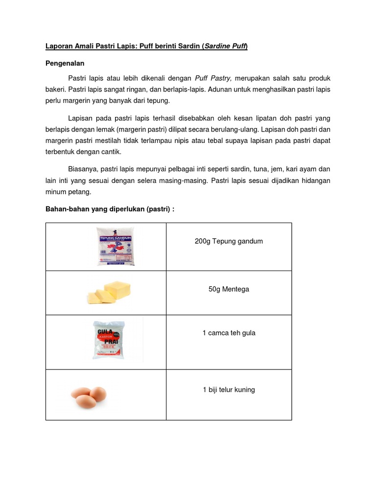 Laporan Amali Pastri Lapis | PDF