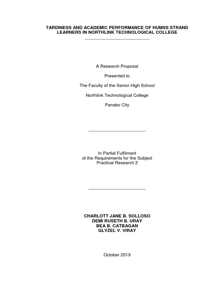 Tardiness and learners' academic performance | Hypothesis | Statistics