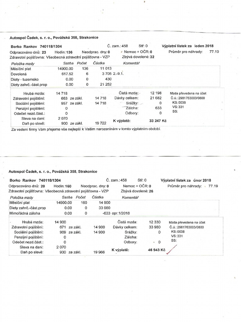 Primer Platna Lista Prezentacija PDF | PDF