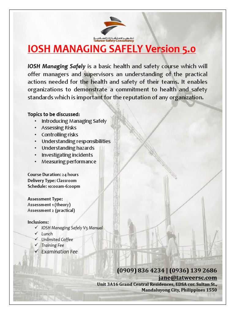Iosh Managing Safely Version 5 | PDF
