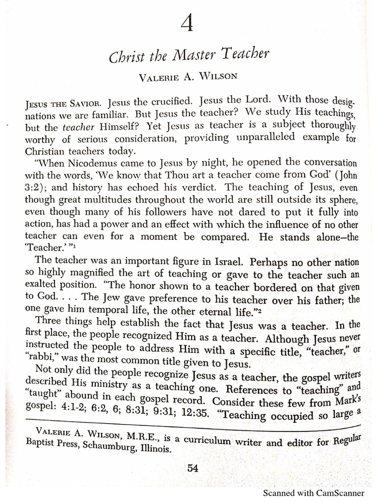 Jesus The Master Teacher | PDF