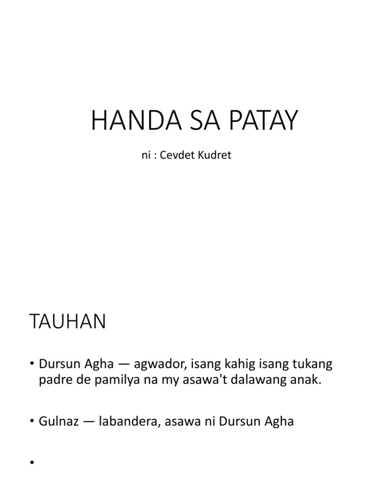 HANDA SA PATAY-WPS Office | PDF