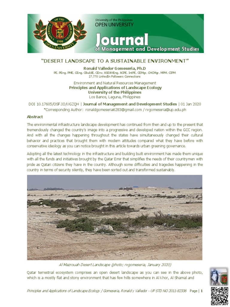Sustainable Desert Landscape Ecology | PDF | Sustainability | Green ...