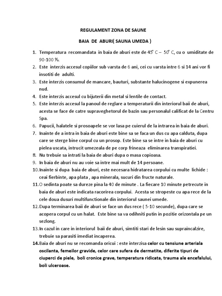 4.regulament Baie de Aburi PDF | PDF