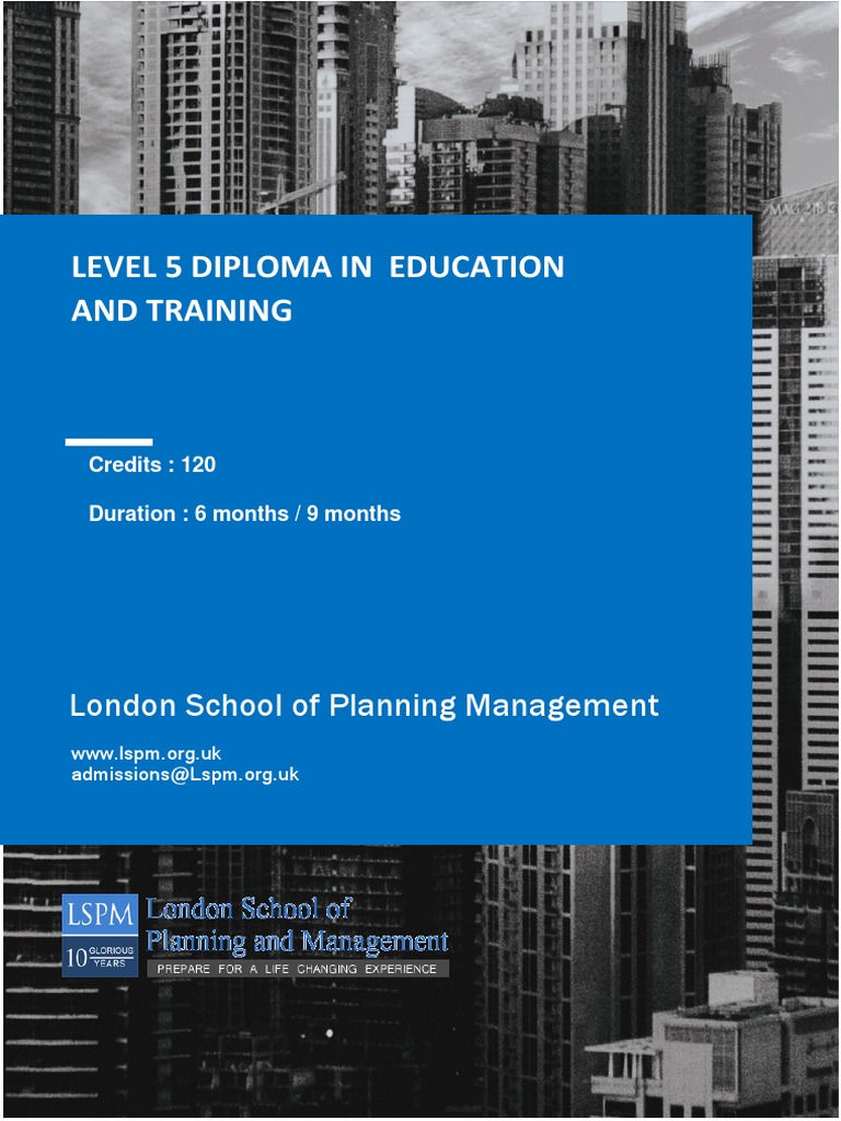 Level 5 Diploma in Education and Training | PDF