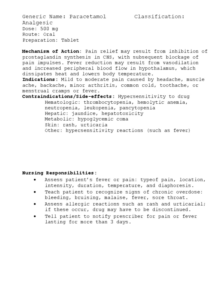 Drug Study Index Card | PDF