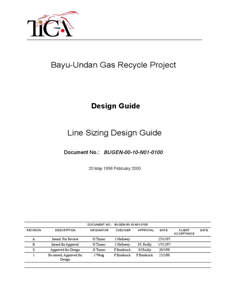 Line Sizing Design Guide, Rev 1 | PDF