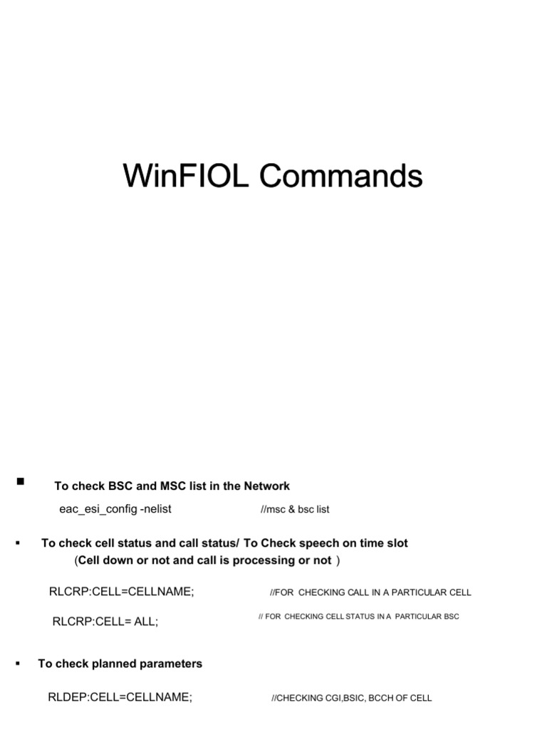 Winfiol Commands | PDF