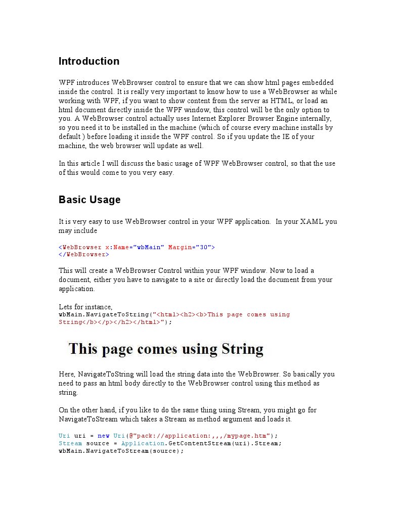 Web Browser | PDF | Windows Presentation Foundation | Java Script