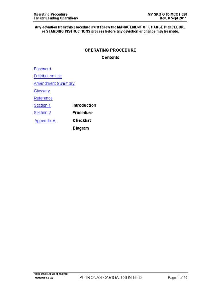 MCOT 020 Tanker Loading Operations PDF | PDF