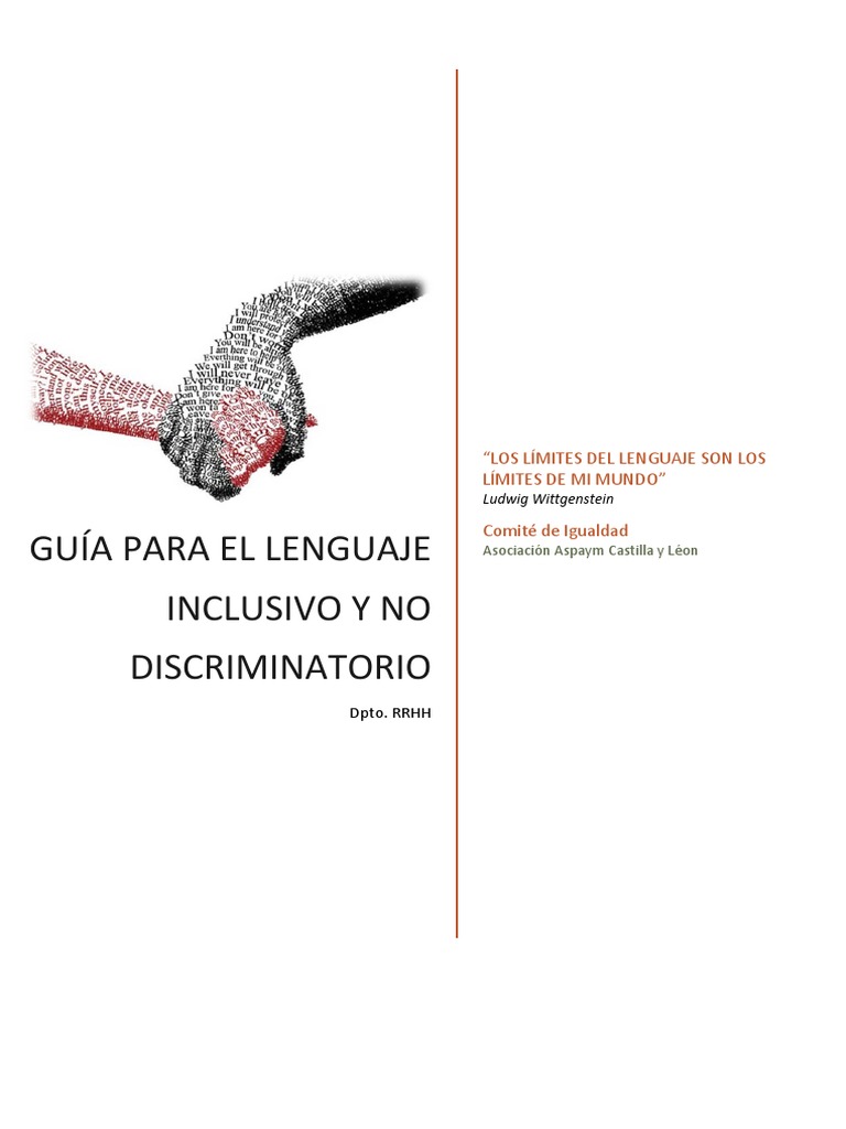 Guia Lenguaje No Sexista e Incluisvo - Asociacion Aspaym | PDF