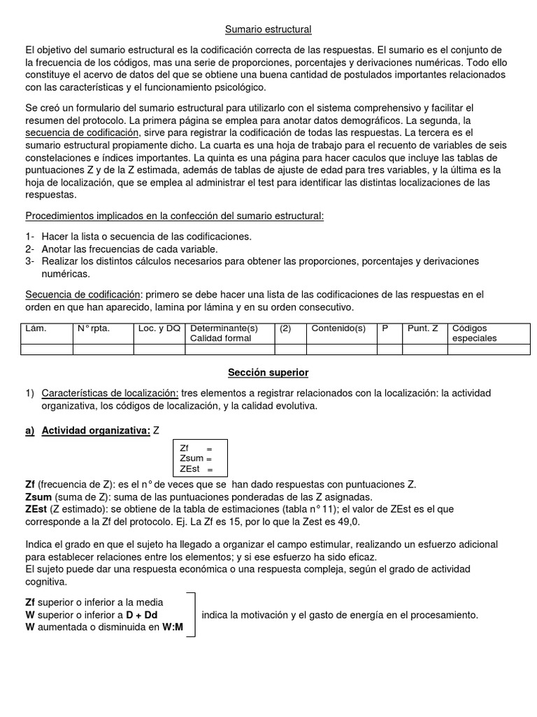 Interpretacion Rorschach (Completo) | PDF