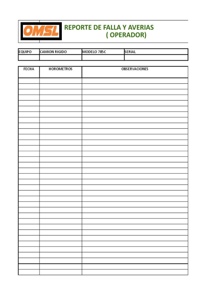Informe de Fallas Camión 785C | PDF | Informática | Tecnología