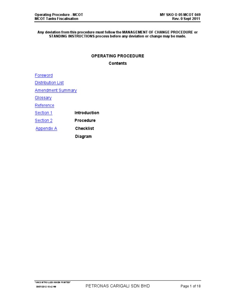 MCOT 049tanks Fiscalisation | PDF