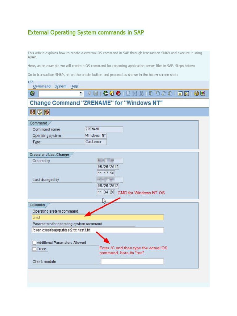 External Operating System Commands In Sap Pdf