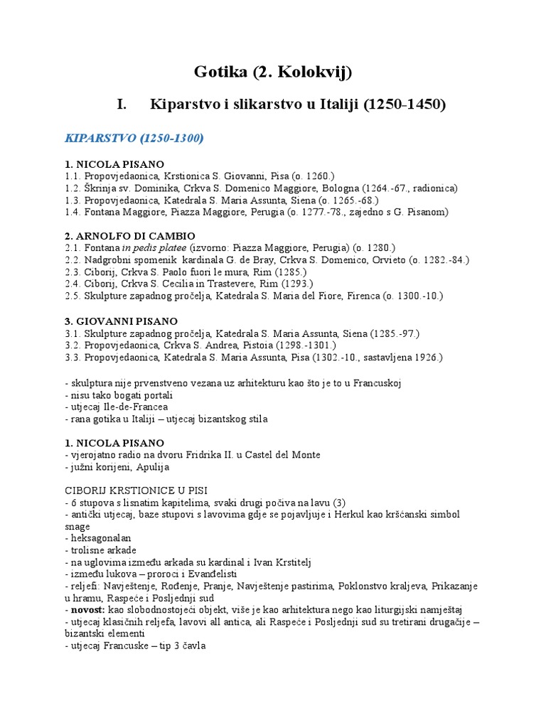 Gotika 2. Kolokvij | PDF