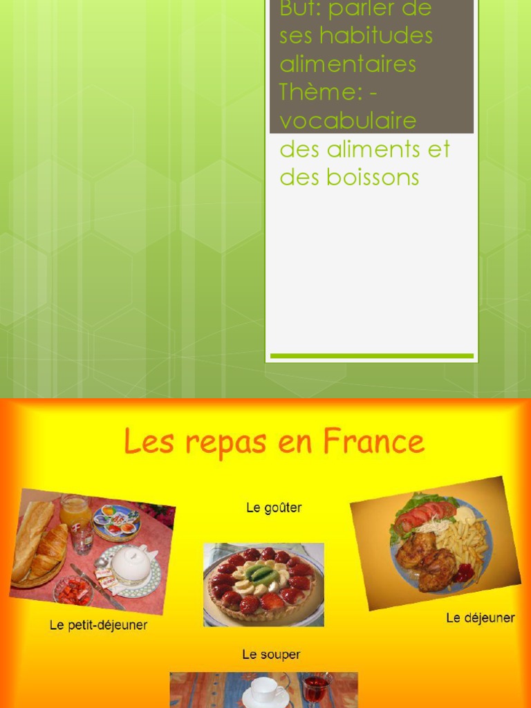 8° Classe# 4 Vocabulaire Des Aliments Et Des Boissons | PDF