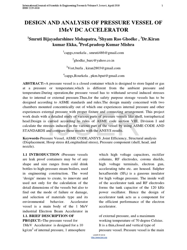 Ansys Design-And-Analysis-Of-Pressure-Vessel | PDF