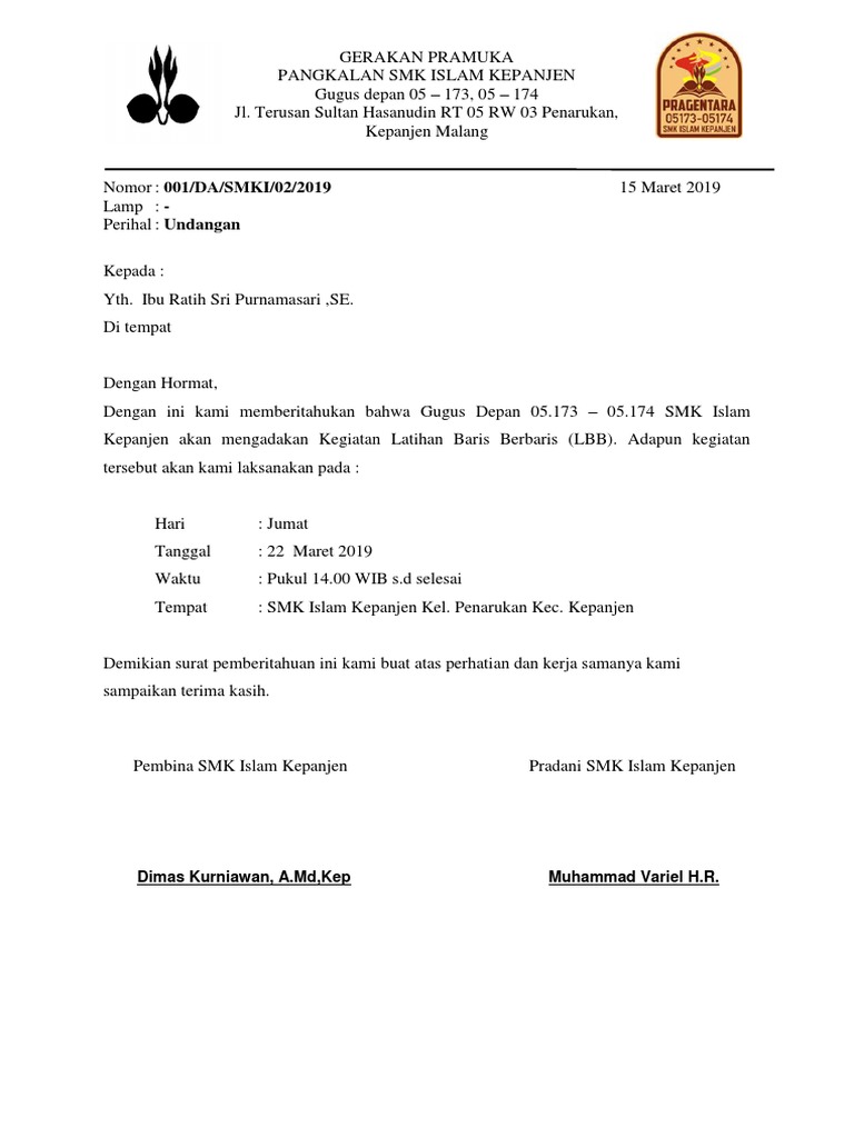 007 Surat Undangan Revisi New Banget | PDF