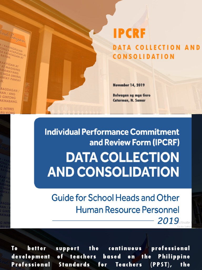 IPCRF Data Collection and Consolidation Guide | PDF