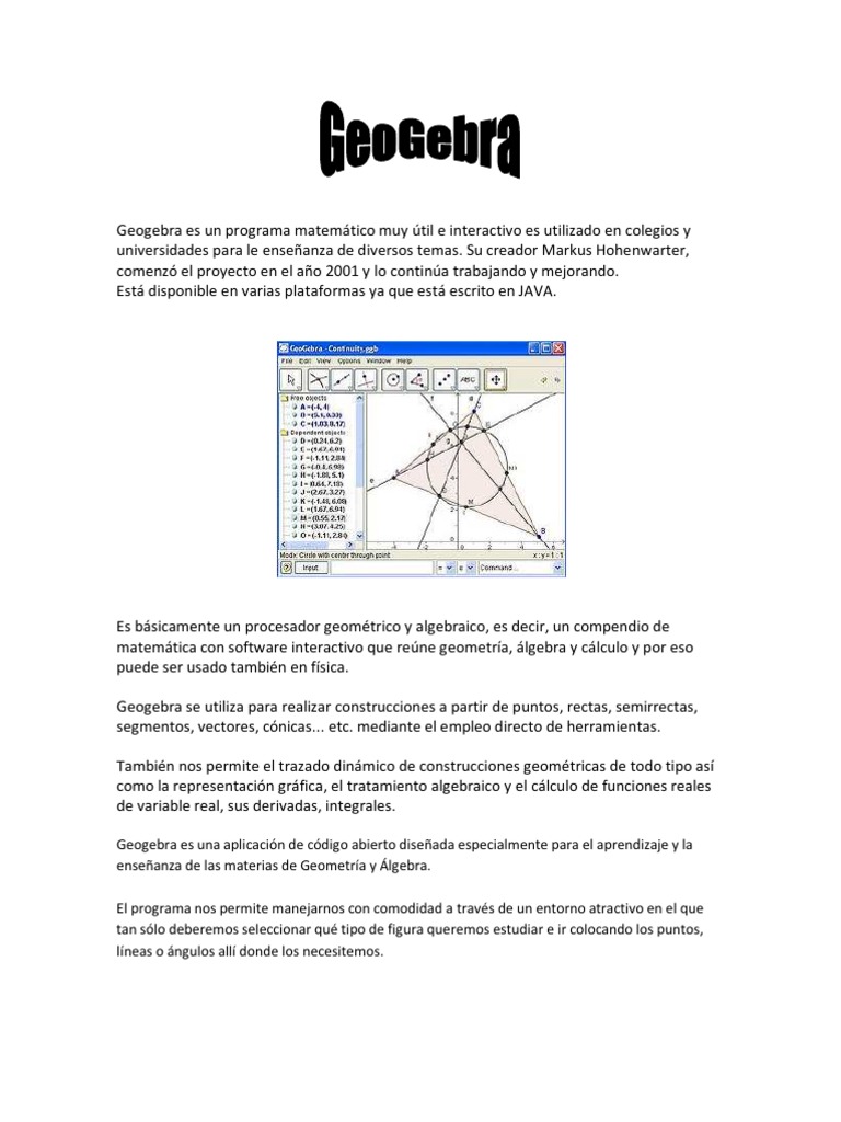 Geogebra Examen | PDF