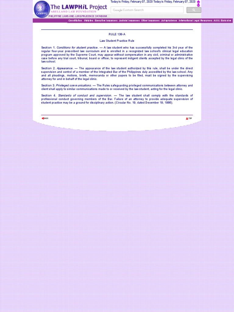 Rules of Court 138 A | PDF