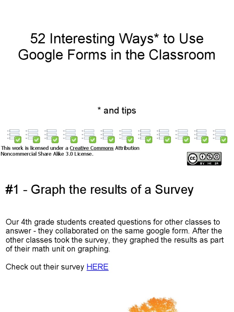 52 Interesting Ways To Use Google Forms in The Classroom | PDF ...
