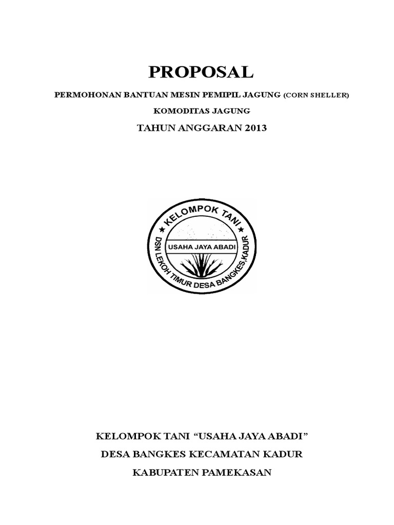 Proposal Jagung | PDF